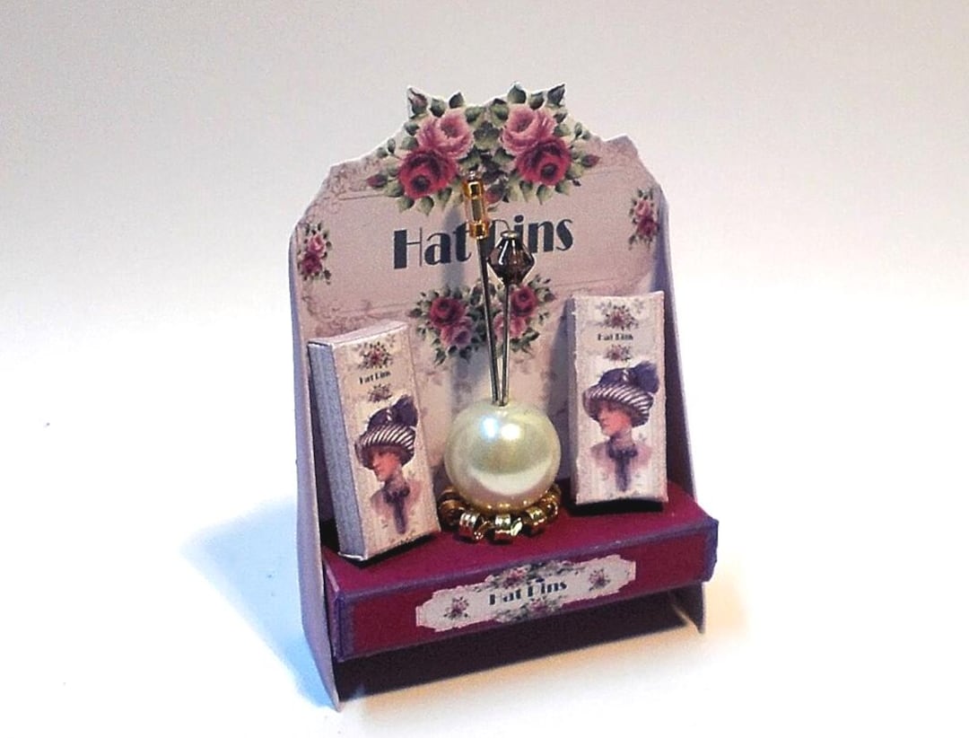 Dollhouse Hat Pin Display Stand Miniature 1/12th Scale Violet - Etsy