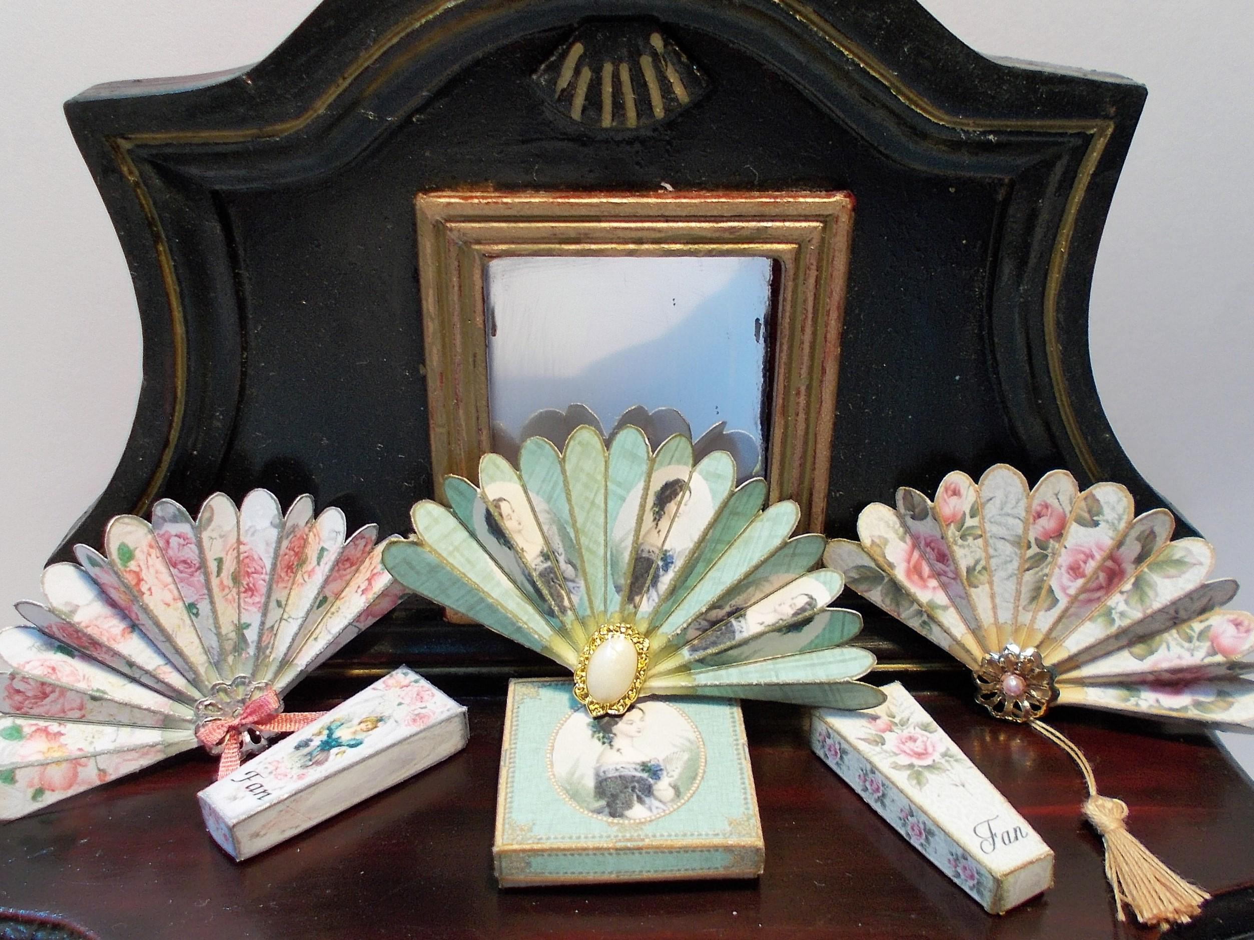 Make 3 Fans With Boxes Dollhouse Download/pdf Nstant Digital Miniature ...