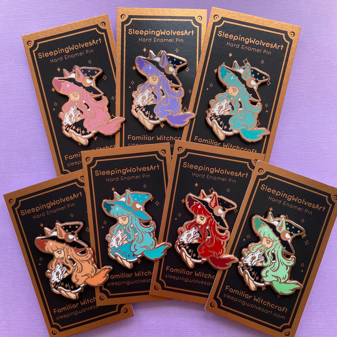 Familiar Witchcraft: Wolf Witches Hard Enamel Pins - Etsy