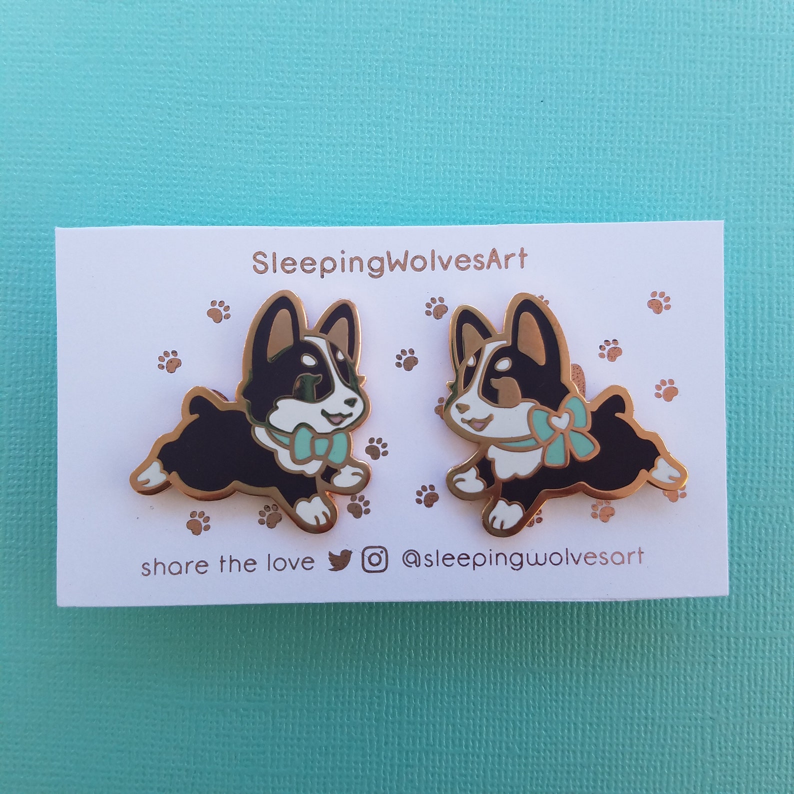 Corgi Puppy Collar Hard Enamel Pins - Etsy