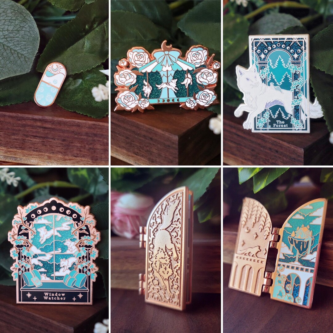 B-GRADE | Whales & Wolves Hard Enamel Pins - Etsy