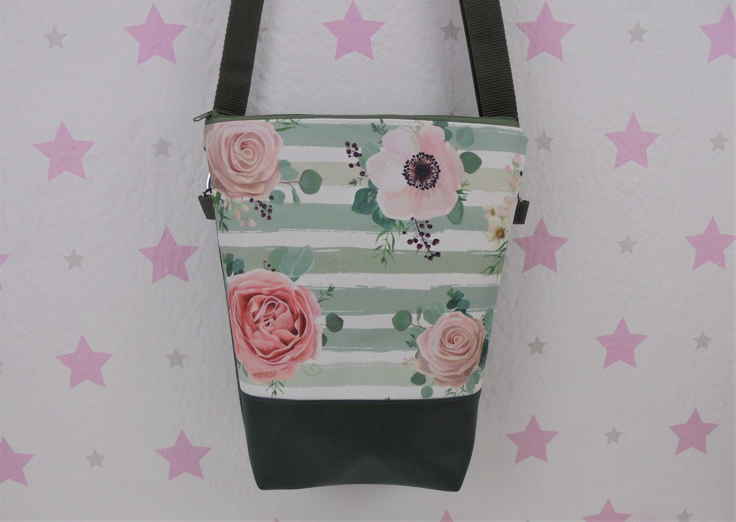 Pink Stars Handbag Rose Shoulder Bag Backpack Handmade - Etsy UK