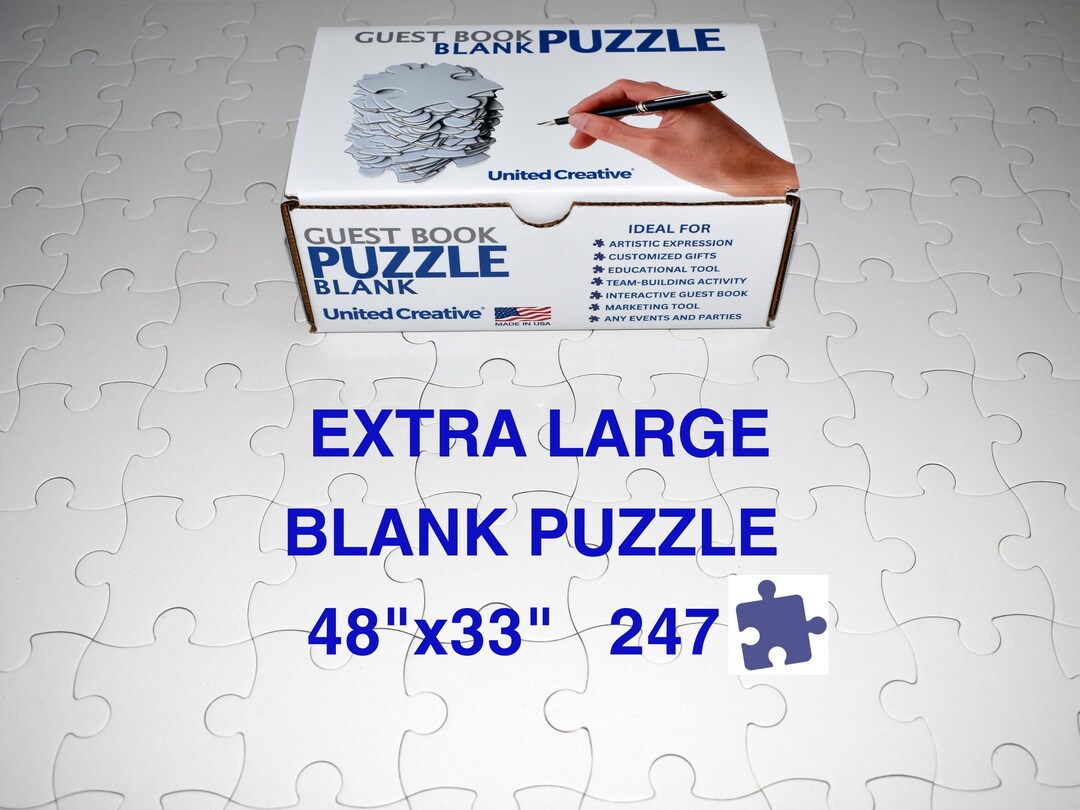 Large Blank Puzzle 48x33 Inches, 247 Pieces - Ideal for Wedding ...