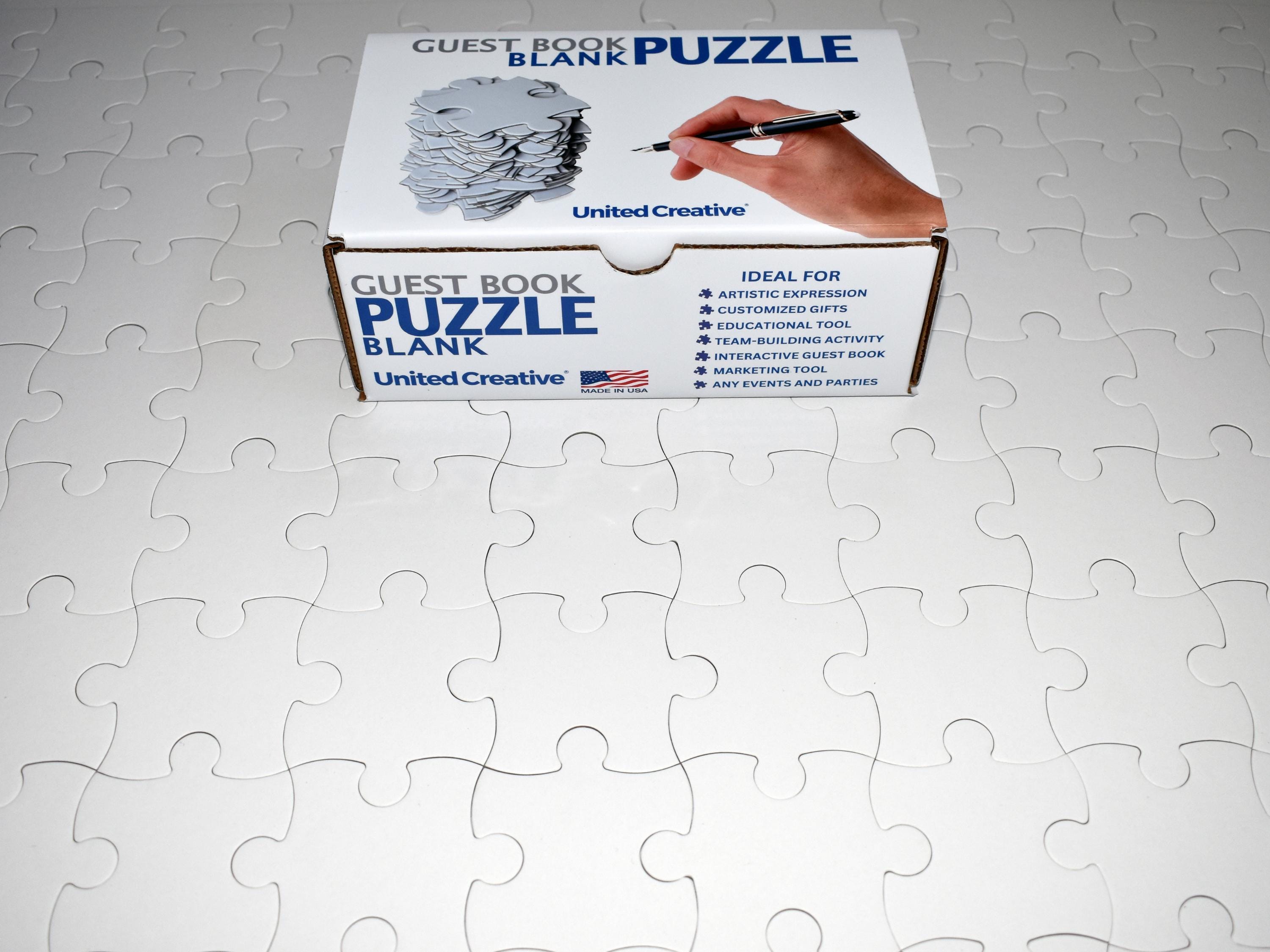 Large Blank Puzzle 47x33+ In, 140+ Pieces - Ideal for Wedding Birthday ...