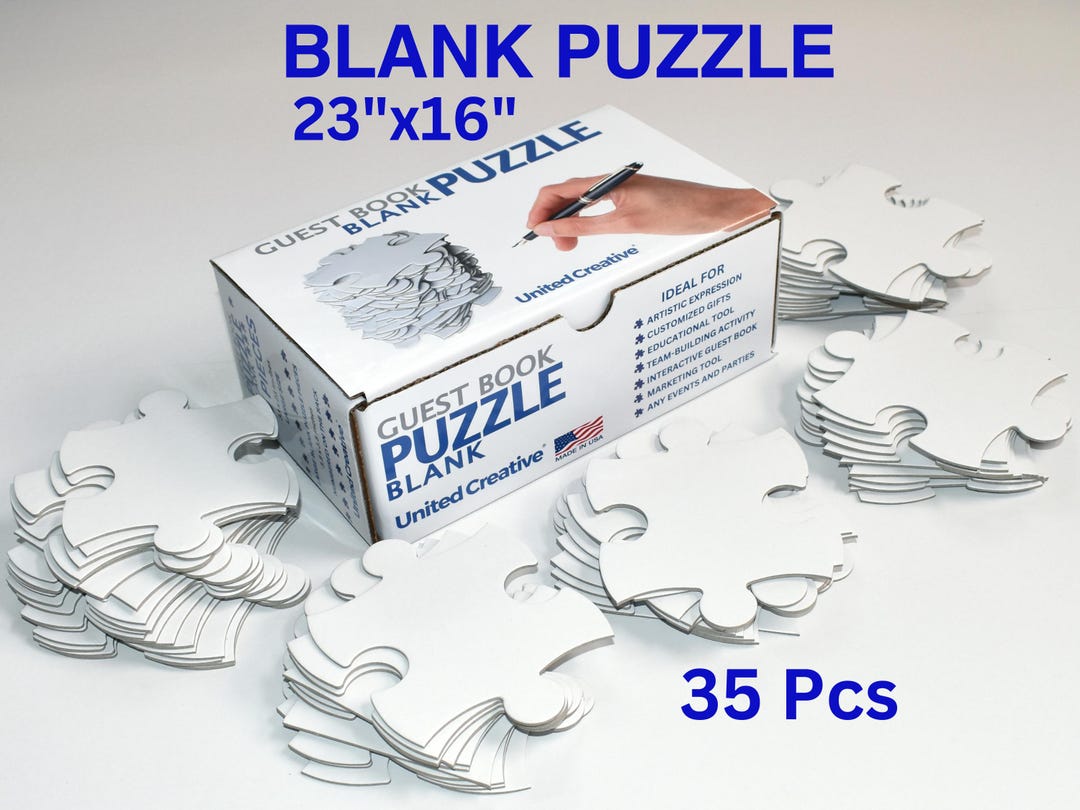 Blank Puzzles 23x16+ Inches, 35+ Pieces, for Wedding Birthday Party and ...