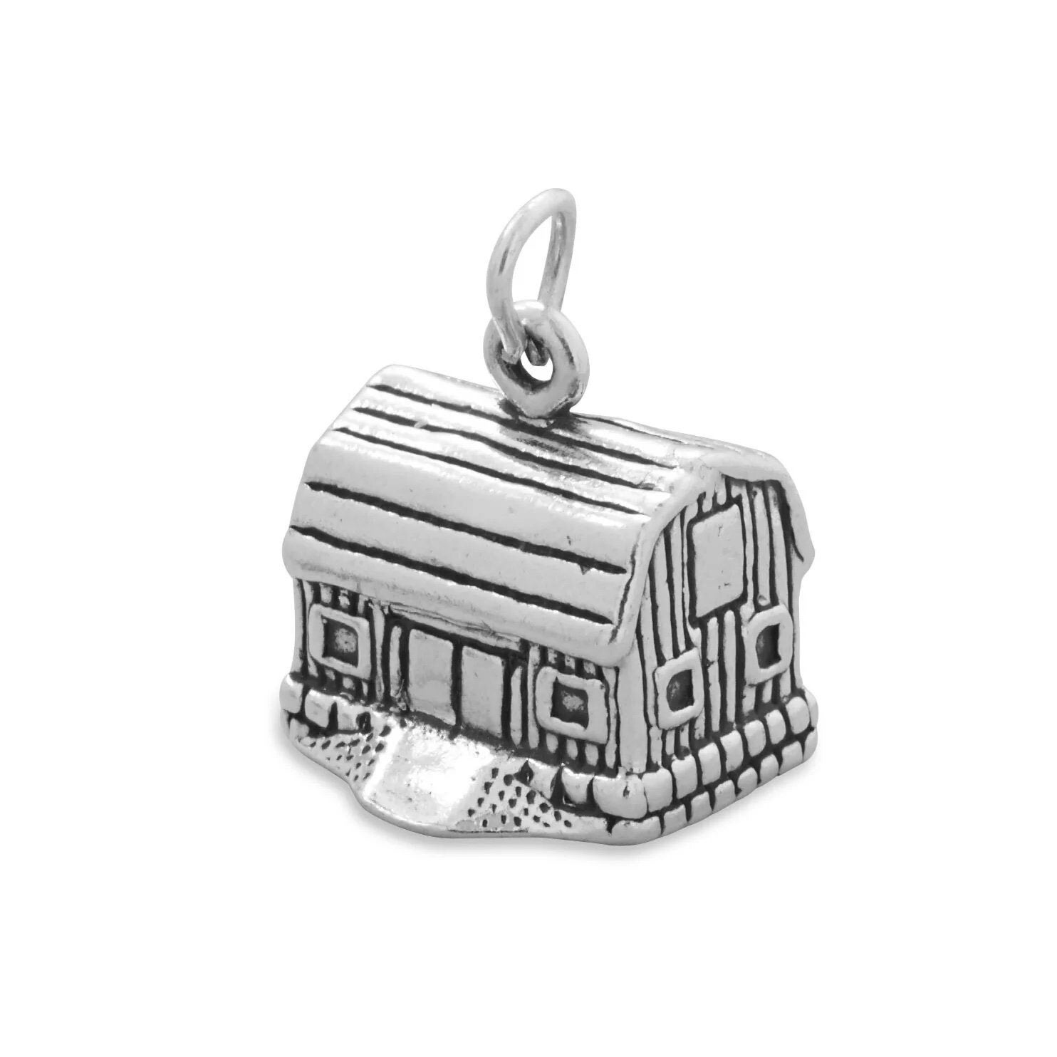 Sterling Silver 3D Barn Charm Farm Ranch Charm Farm Charm Farmer Charm ...