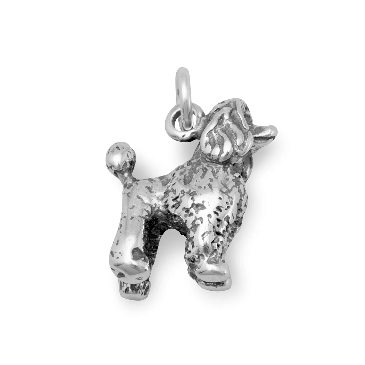 Sterling Silver 3D Poodle Dog Charm Poodle Gift Silver Poodle Charm Dog ...