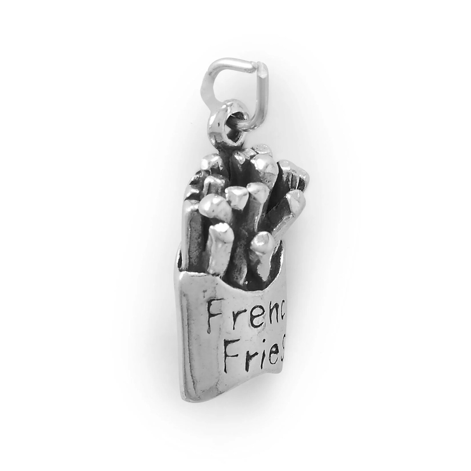 Sterling Silver 3D French Fries Charm - Food Charm - Fries Charm Gift ...