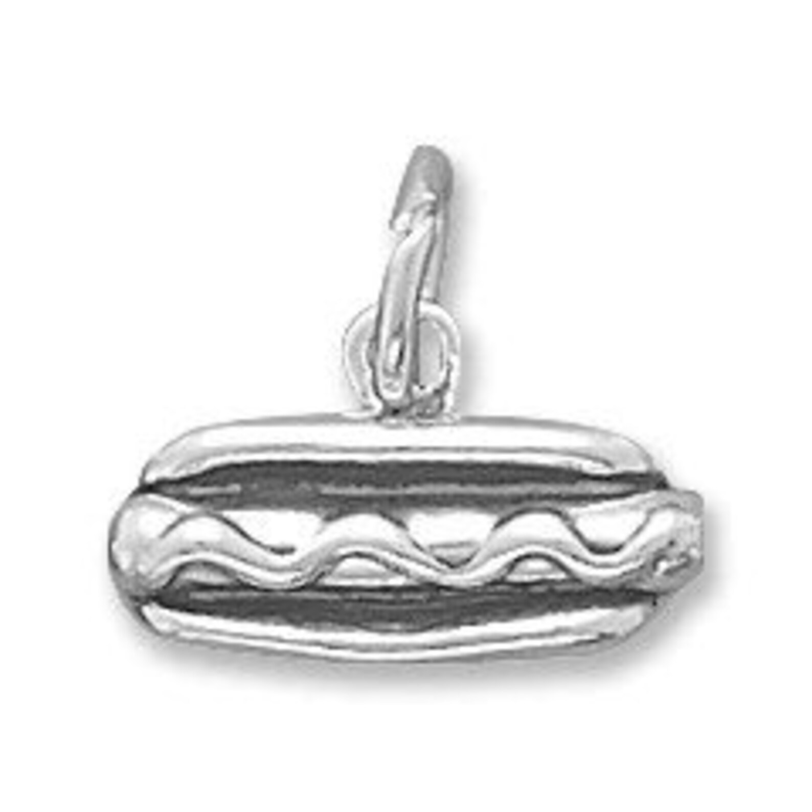 Sterling Silver 3D Hot Dog Charm Food Charm Hot Dog - Etsy