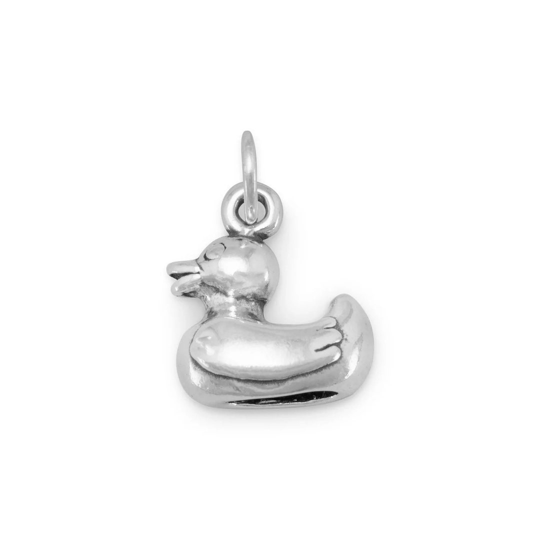 Sterling Silver Rubber Duck Charm 3D Duck Charm Duck Charm - Etsy