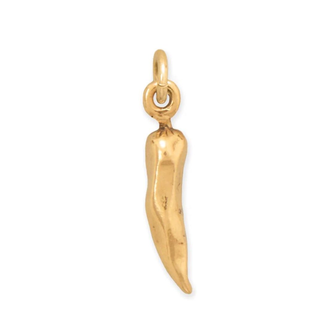 Sterling Silver Gold Plated 3D Chile Pepper Charm - Etsy