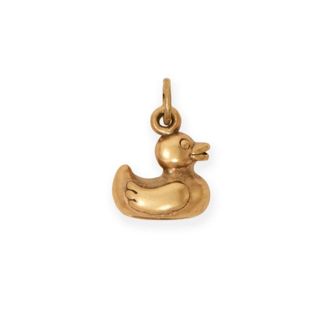 Sterling Silver Rubber Duck Charm 3D Duck Charm Duck Charm - Etsy