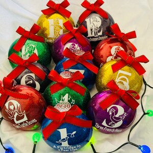 12 Days of Christmas Ornaments - Etsy
