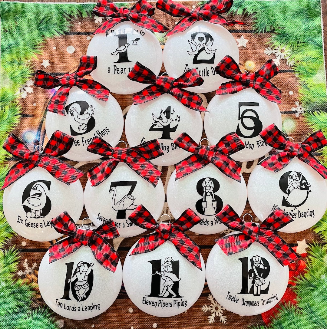 12 Days of Christmas Ornaments - Etsy
