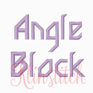50% Sale!! Angle Block Embroidery Fonts 4 Sizes Fonts BX Fonts ...