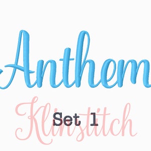 50% Sale!! Set 1 Anthem Embroidery Fonts 5 Sizes Fonts BX Fonts ...