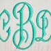 Carson Monogram Embroidery Fonts 5 Sizes Three Letters Monogram Fonts ...