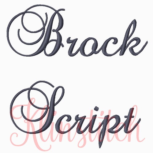 50% Sale Script Embroidery Fonts 3 Sizes Fonts BX Fonts - Etsy