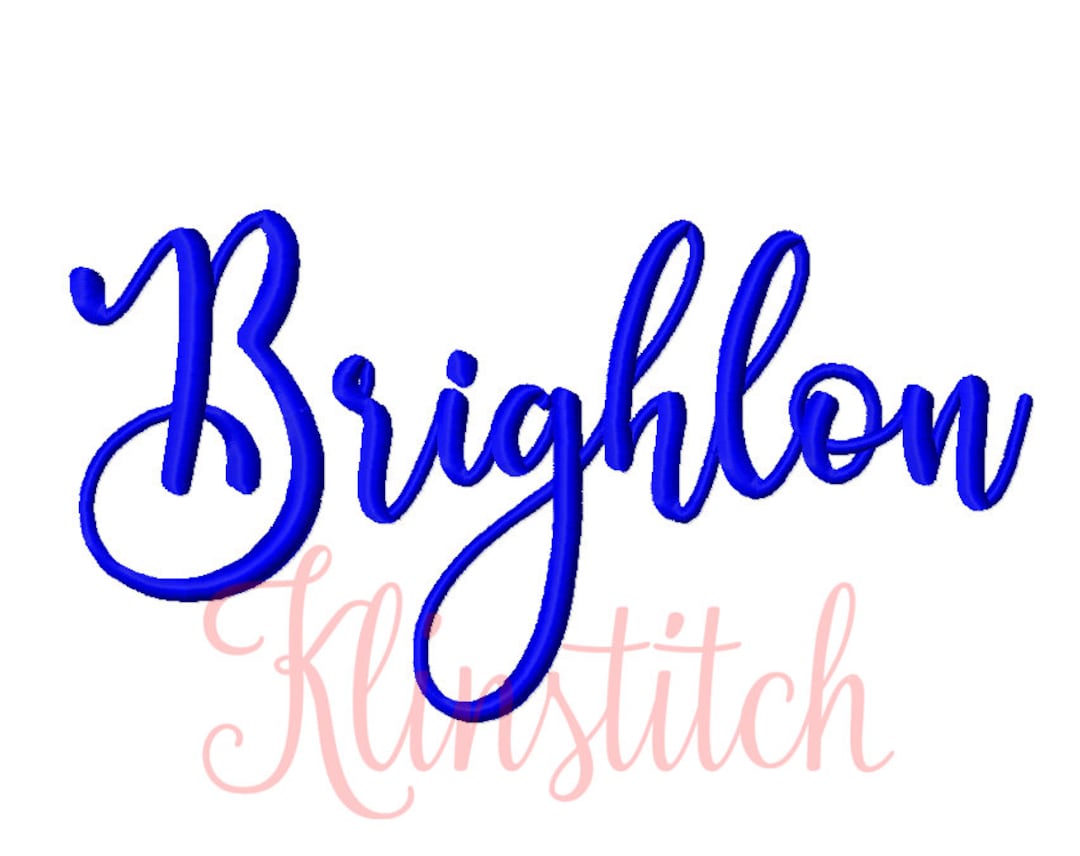 50% Sale!! Brighton Embroidery Fonts 5 Sizes Fonts BX Fonts Embroidery ...
