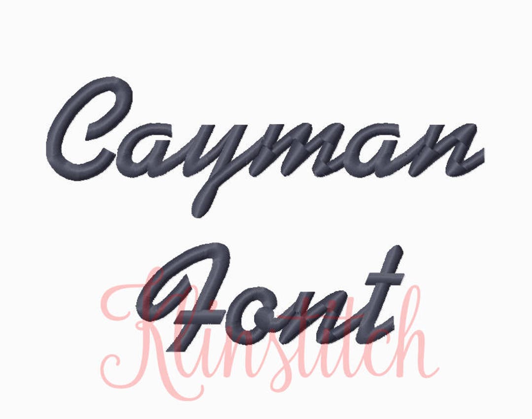 50% Sale!! Cayman Embroidery Fonts 4 Sizes Fonts BX Fonts Embroidery ...