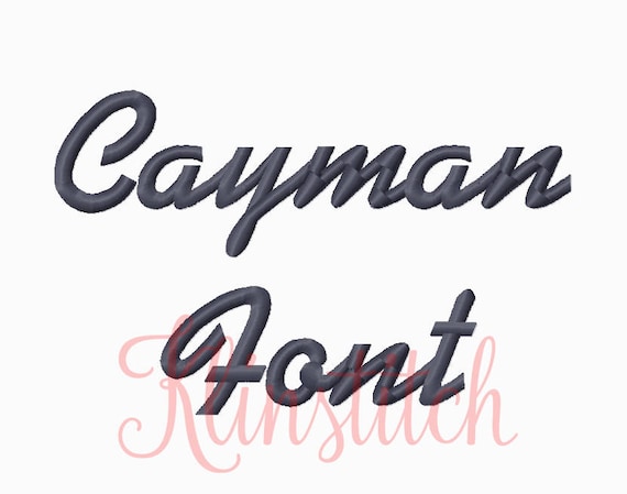 50% Sale Cayman Embroidery Fonts 4 Sizes Fonts BX Fonts - Etsy