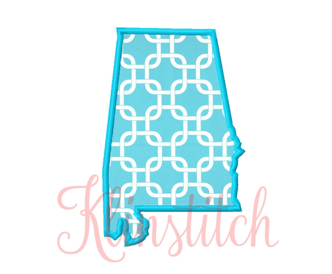 50% Sale!! Alabama State Applique Designs 9 Sizes Embroidery Designs ...