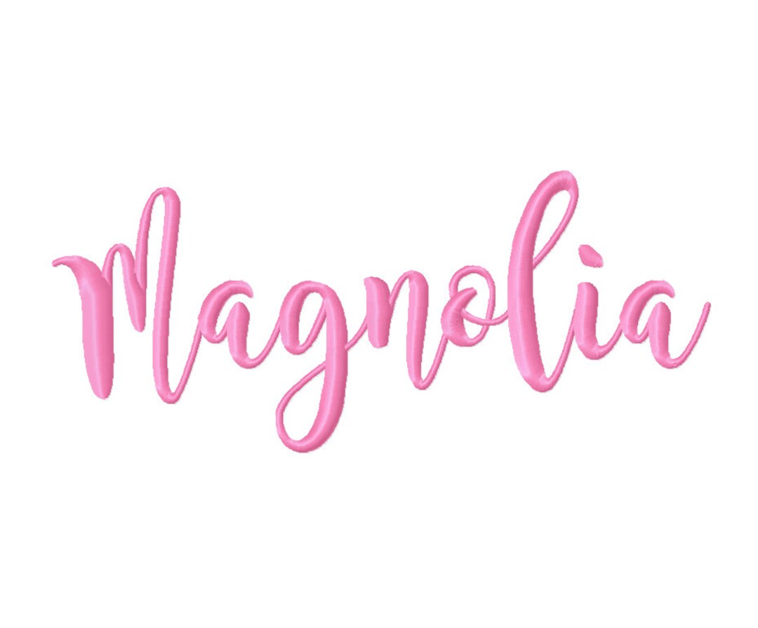 50% Sale!! Magnolia Font Script Embroidery Fonts 1 Sizes Fonts BX Fonts ...