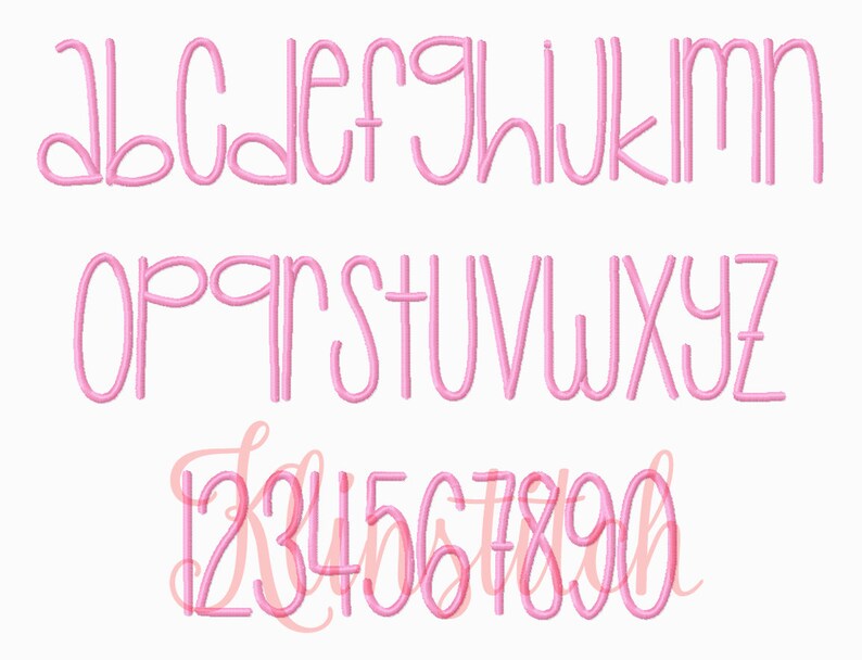 50% Sale Baby Lexi Embroidery Fonts 5 Sizes Fonts BX Fonts - Etsy