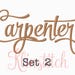 50% Sale!! Set 2 Carpenter Embroidery Fonts 5 Sizes Fonts BX Fonts ...