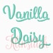 50% Sale!! Set 2 Vanilla Daisy Embroidery Fonts 5 Sizes Fonts BX Fonts ...