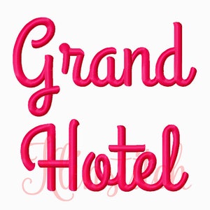 50% Sale!! Grand Hotel Embroidery Fonts 5 Sizes Fonts BX Fonts ...