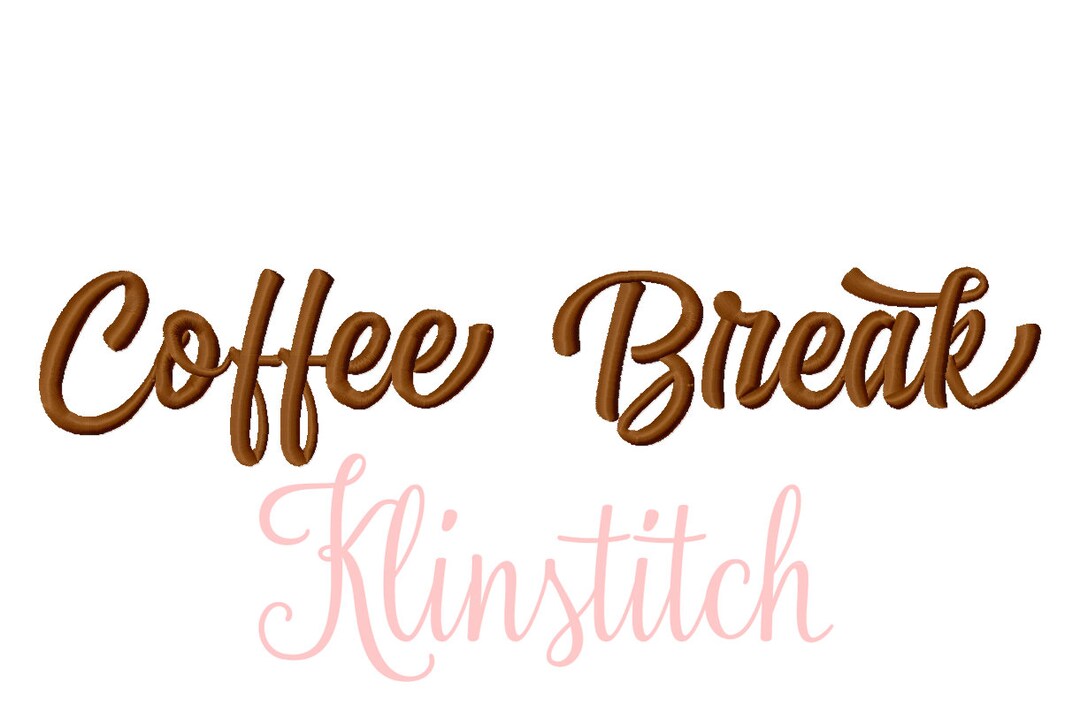 50% Sale!! Set 2 Coffee Break Embroidery Fonts 5 Sizes Fonts BX Fonts ...