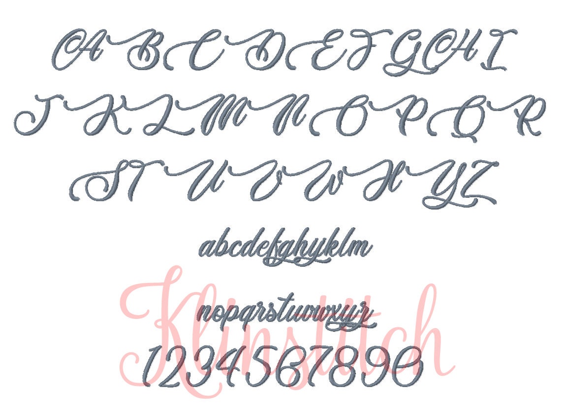 50% Sale Weather Sunday Embroidery Fonts 5 Sizes Fonts BX | Etsy