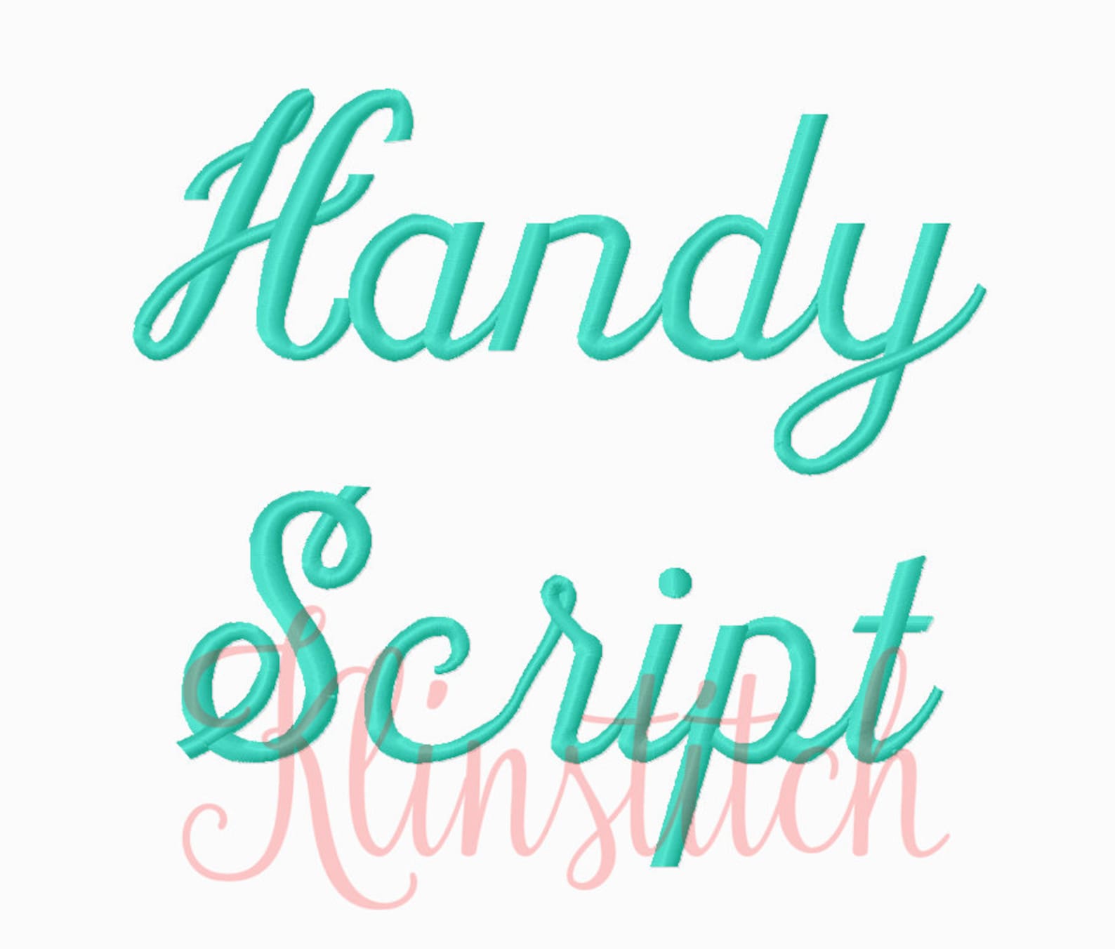 50% Sale!! Handy Script Embroidery Fonts 5 Sizes Fonts BX Fonts ...