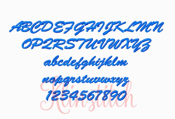 Brush Script Embroidery Font