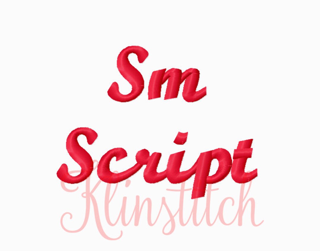 50% Sale!! SM Script Embroidery Fonts 3 Sizes Fonts BX Fonts Embroidery ...