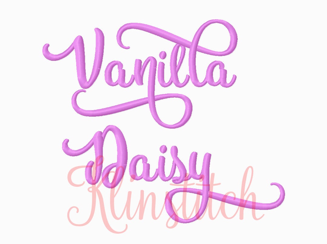 50% Sale!! Set 3 Vanilla Daisy Embroidery Fonts 5 Sizes Fonts BX Fonts ...
