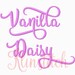 50% Sale Set 3 Vanilla Daisy Embroidery Fonts 5 Sizes Fonts BX Fonts ...