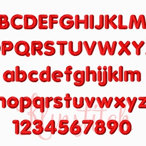 50% Sale!! Round Block Embroidery Fonts 3 Sizes Fonts BX Fonts ...