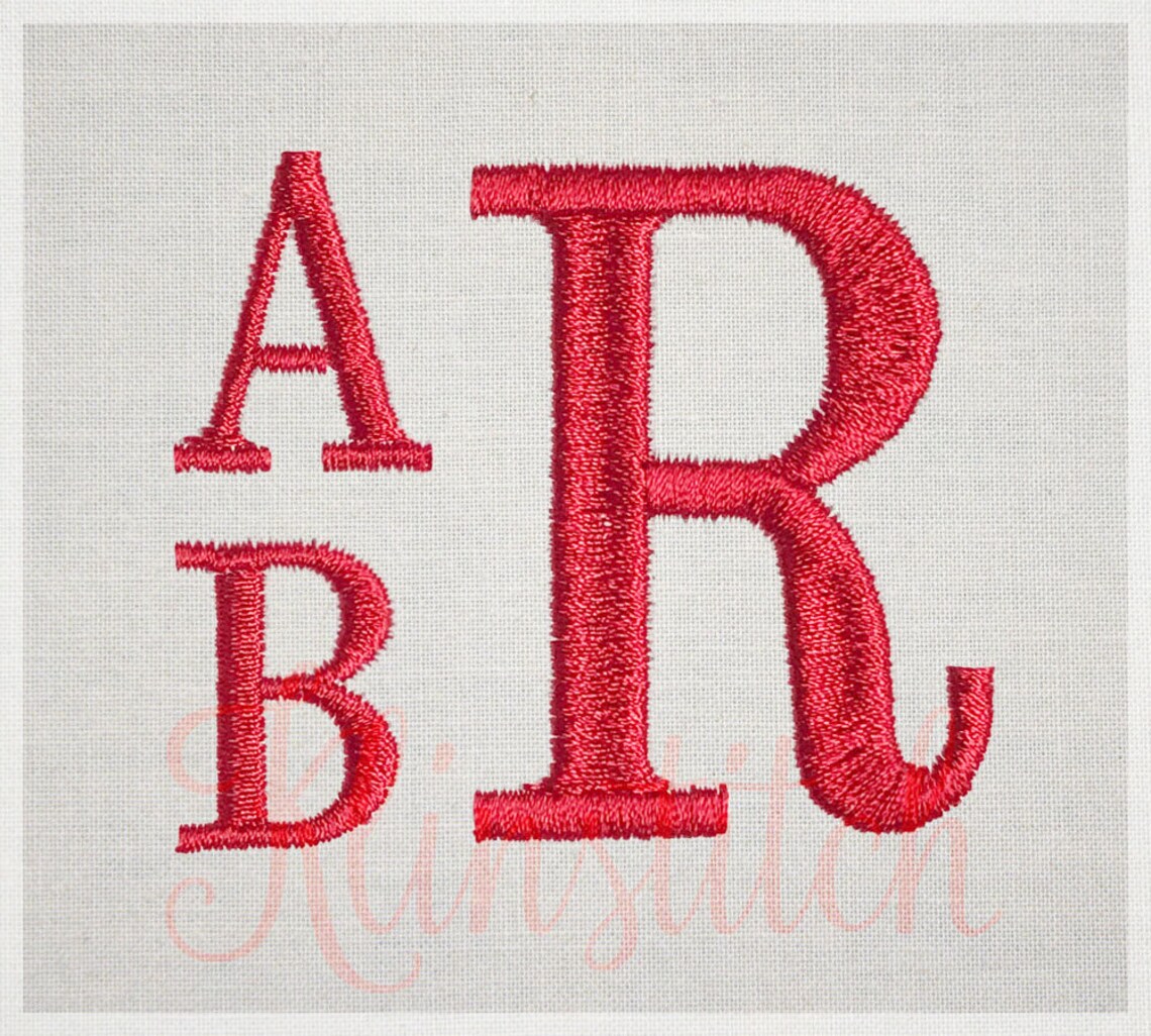 50% Sale!! Stack Monogram Embroidery Fonts 4 Sizes Three Letters ...