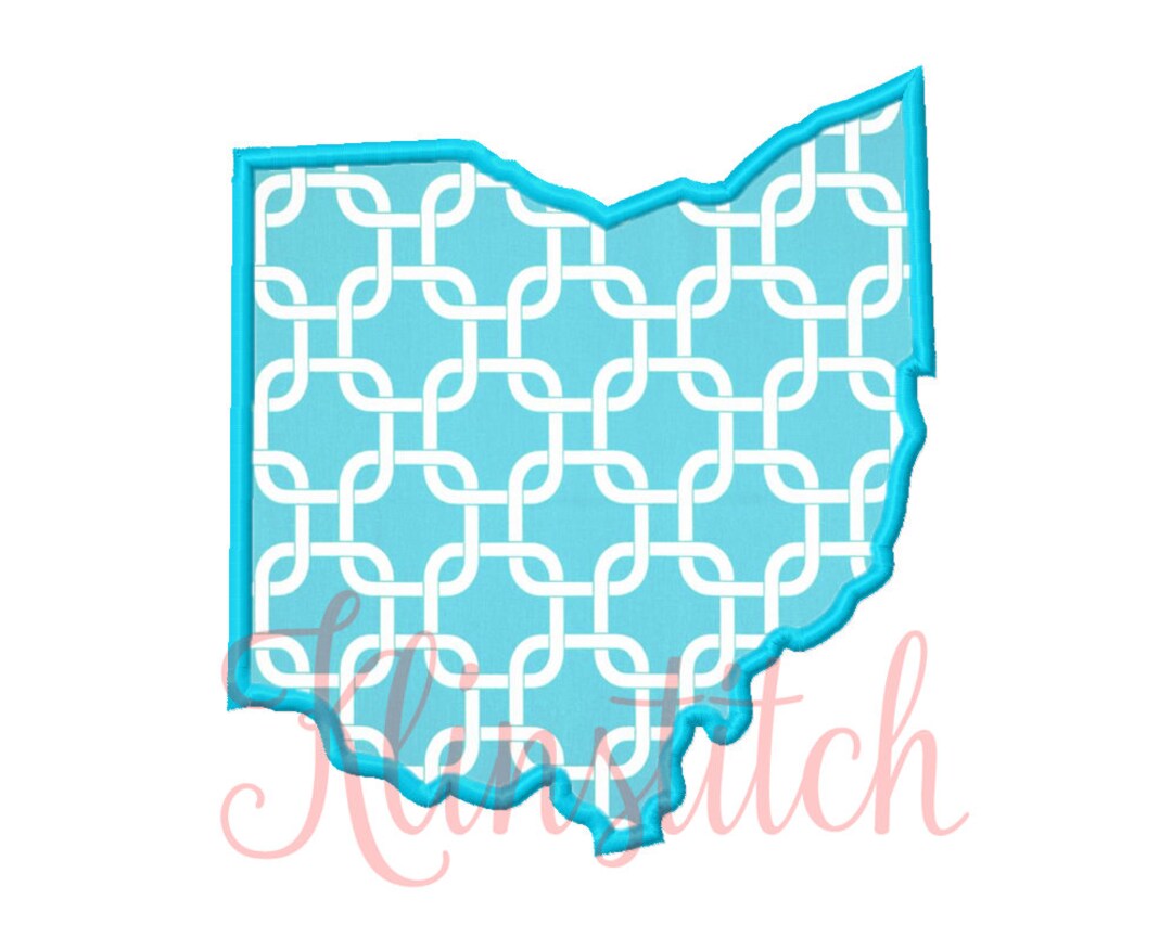 50% Sale!! Ohio State Applique Designs 9 Sizes Embroidery Designs USA ...