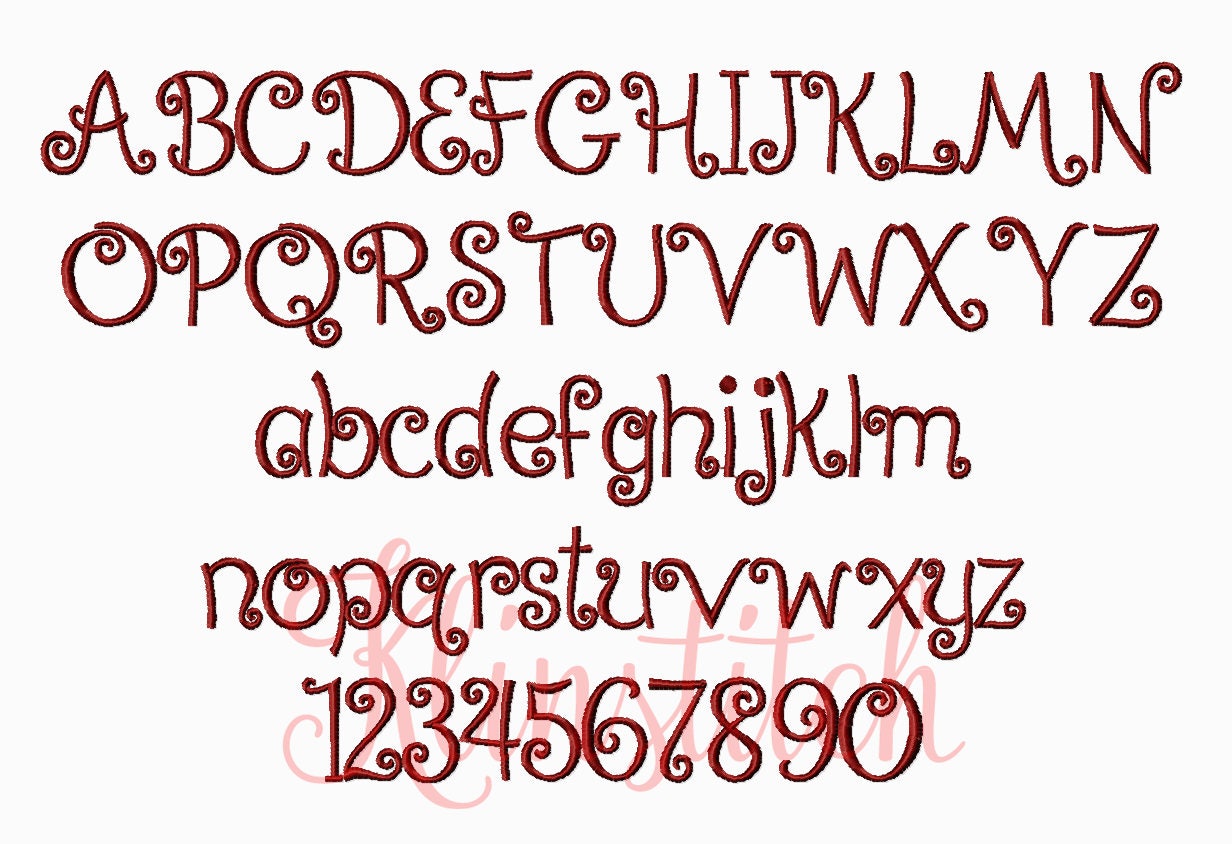 50% Sale Ralphie Brown Font Embroidery Fonts 3 Sizes Fonts - Etsy