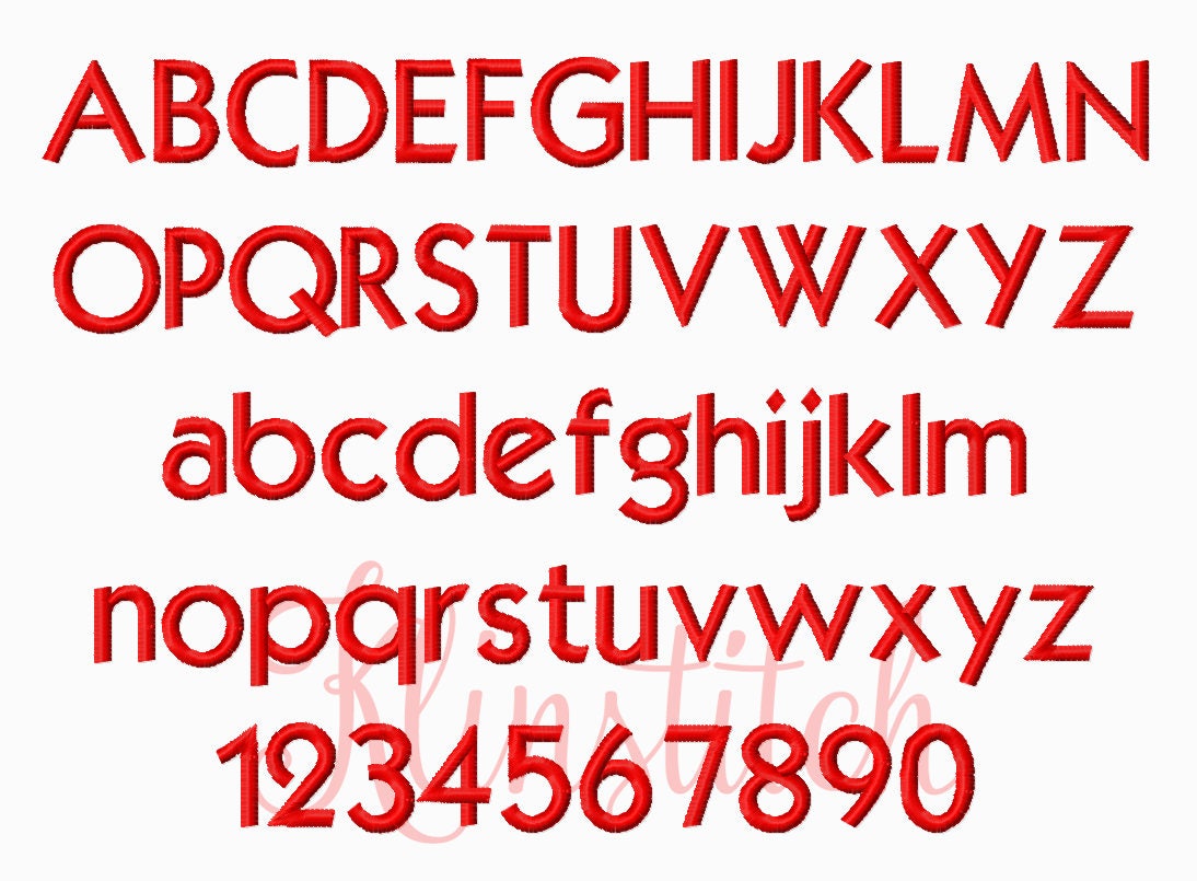 50% Sale!! Kabel Embroidery Fonts 4 Sizes Fonts BX Fonts Embroidery ...