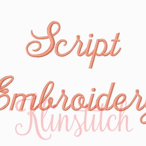 50% Sale Script Embroidery Fonts 3 Sizes Fonts BX Fonts - Etsy