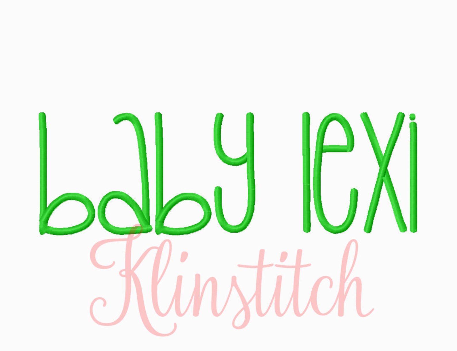 50% Sale Baby Lexi Embroidery Fonts 5 Sizes Fonts BX Fonts | Etsy