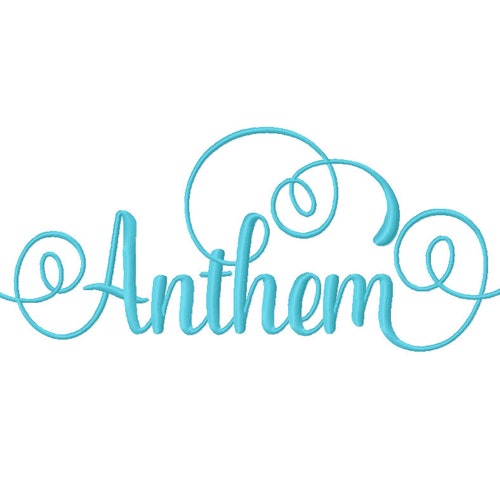 5 Size Anthem Font Embroidery Fonts BX Set 2 9 Formats - Etsy