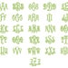 Carson Monogram Embroidery Fonts 5 Sizes Three Letters Monogram Fonts ...