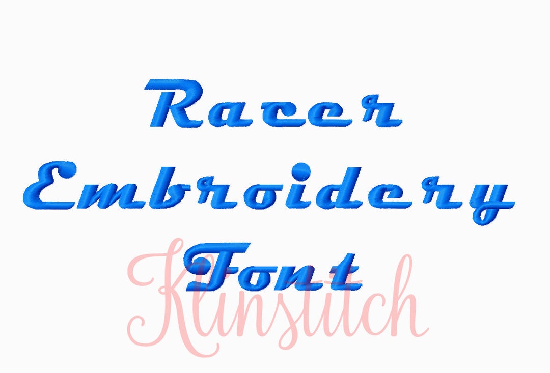 50% Sale!! Racer Embroidery Fonts 3 Sizes Fonts BX Fonts Embroidery ...