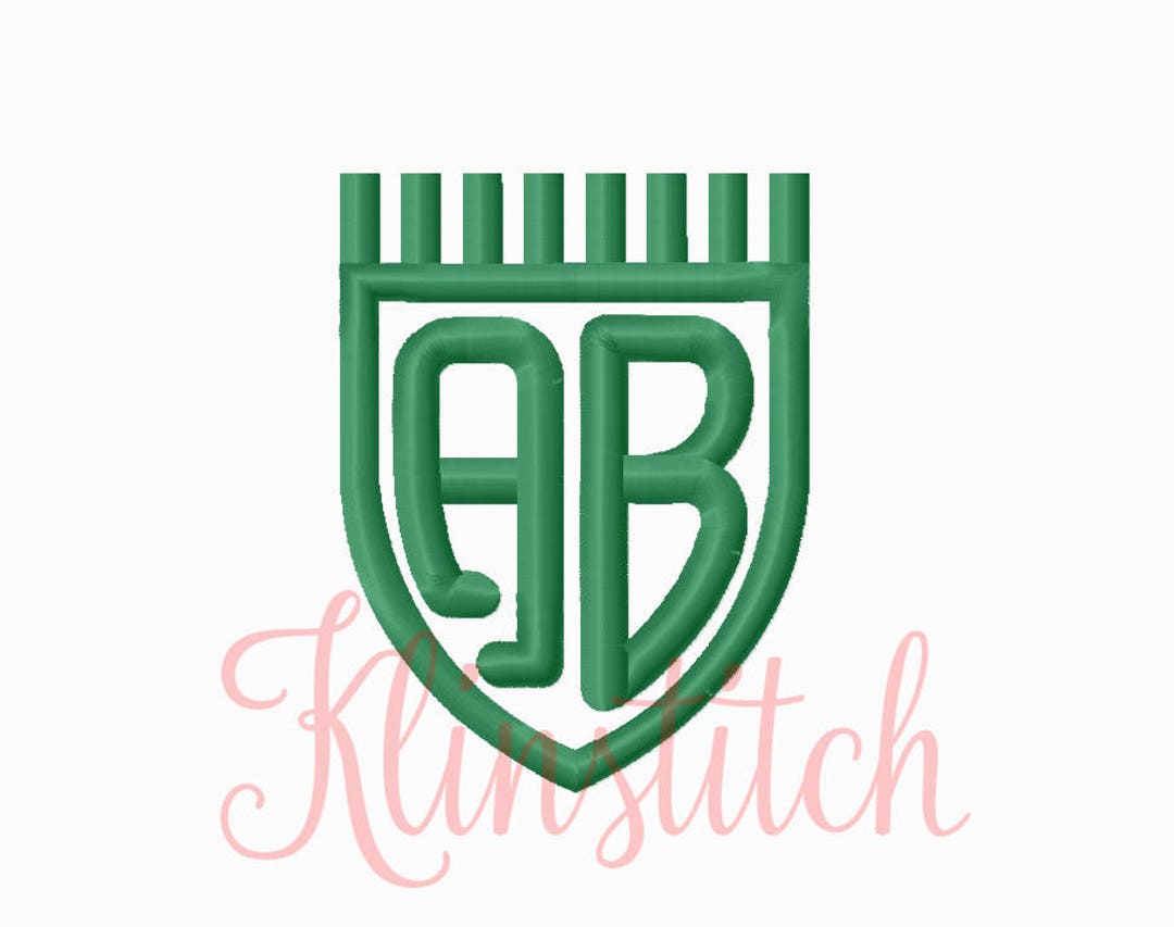 50% Sale!! Shield Monogram Embroidery Fonts Two Letters Monogram 5 ...