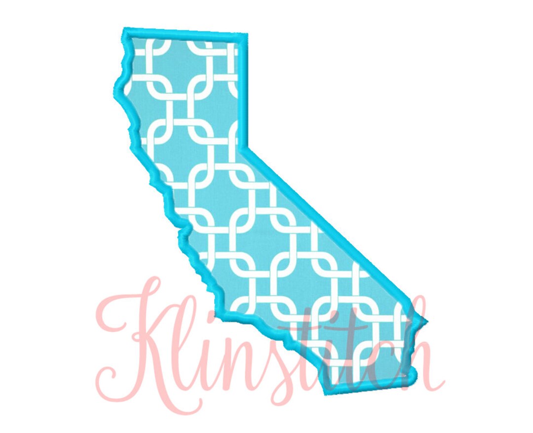 50% Sale!! California State Applique Designs 9 Sizes Embroidery Designs ...